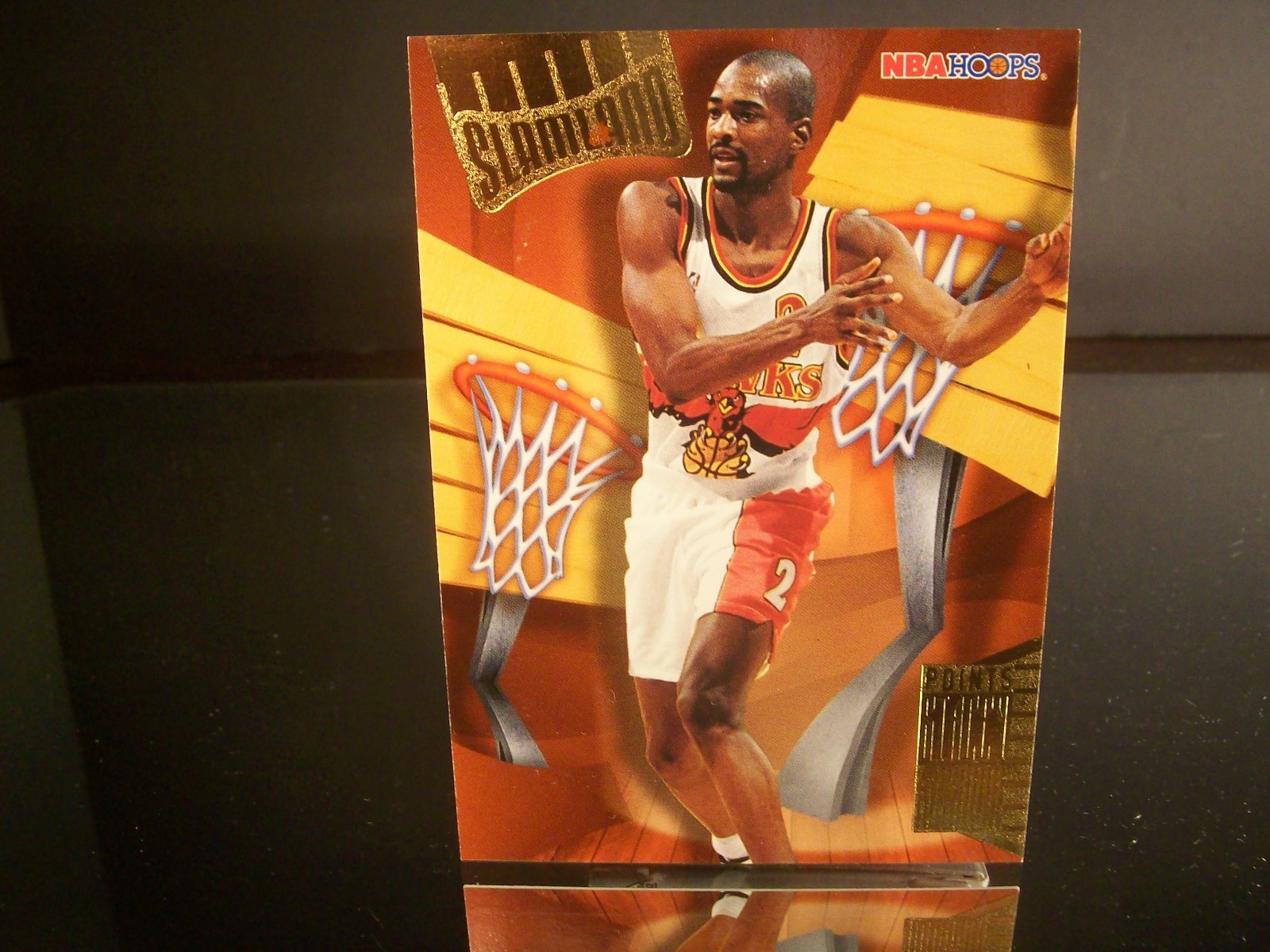 Insert Stacey Augmon Skybox NBA Hoops Slam Land 1996 Card #SL-1 Atlanta ...