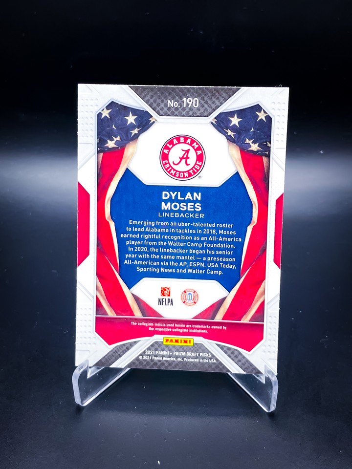 2021 Prizm Dylan Moses RC America #190 Alabama Crimsontide | eBay