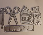 5 Piece School Theme Metal Cutting Die Set Card Making Scrapbooking Art ...