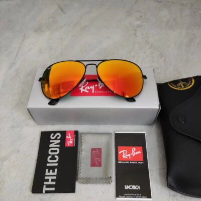 RAY-BAN RB3026, aviator sunglasses ,Black Frame/Large 62mm Red Lens | eBay