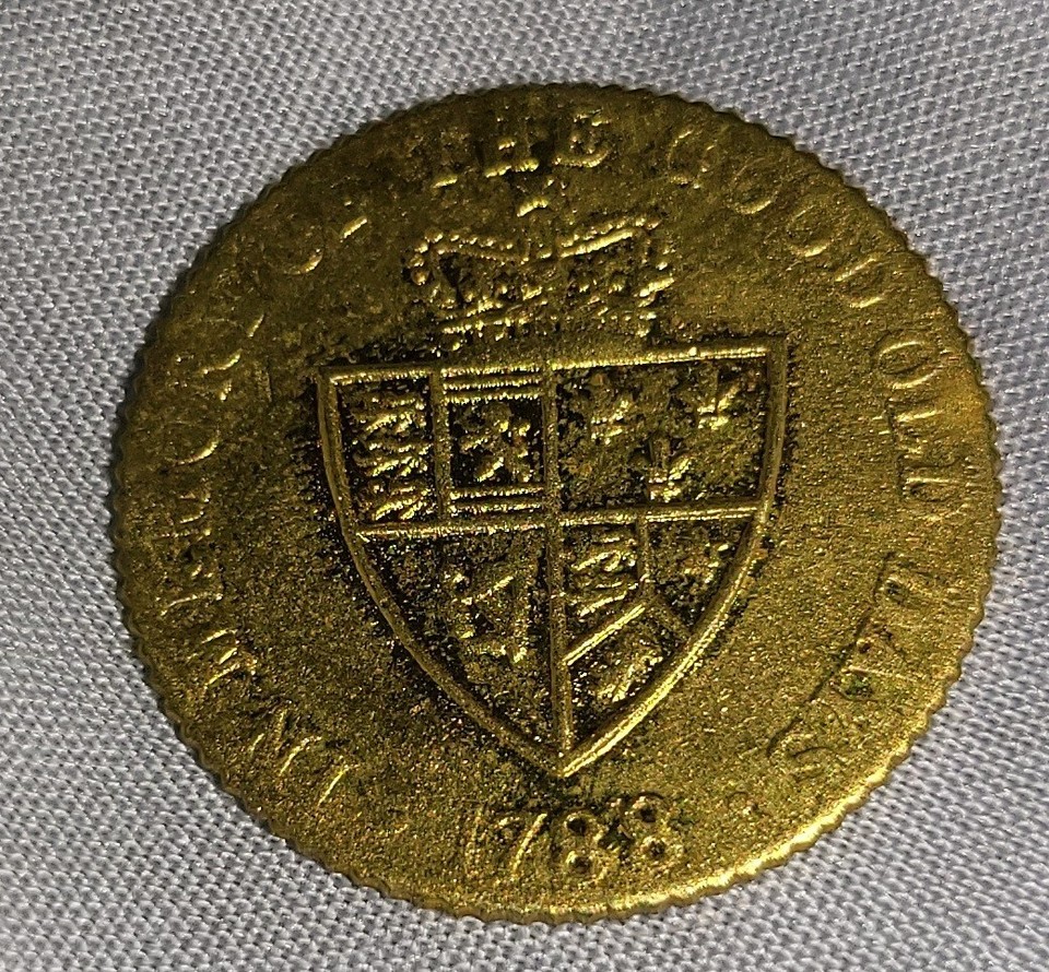 1788 Old Coin English Gold Lustre King George III Vintage Royal Family ...