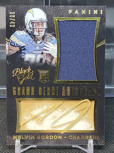 2015 Panini Black Gold - Grand Debut Autograph Jerseys Melvin Gordon # ...