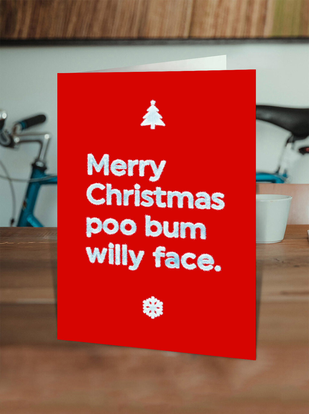 Funny Rude Christmas Card Xmas Poo Bum Willy Face | eBay