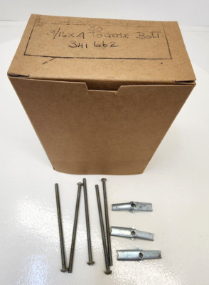 (50 Pack) 3/16" x 3" Length Spring Wing Toggle Anchor Bolt #341662 | eBay