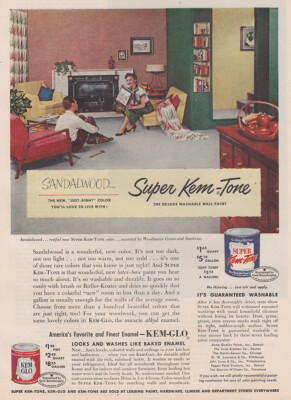 1953 Super Kem Tone Paint: Sandalwood Vintage Print Ad | eBay