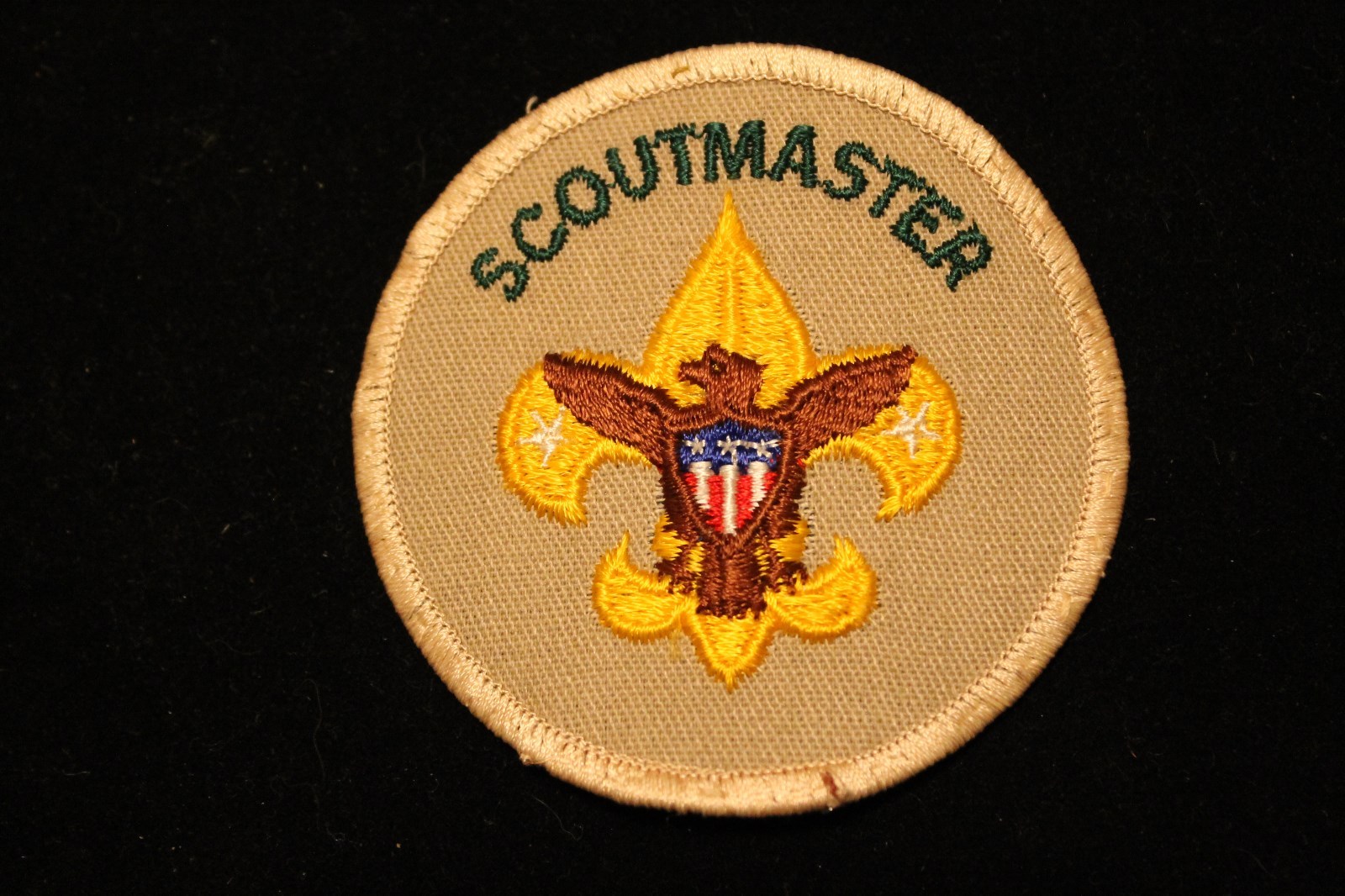 BOY / CUB SCOUT " SCOUTMASTER" PATCH (Tan back) - EMBROIDERED ...