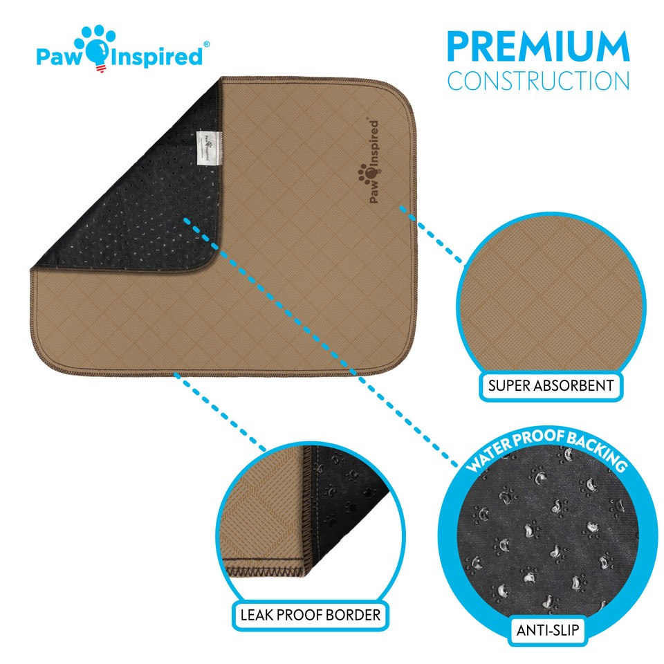 Paw Inspired Washable Dog Pads, Reusable Puppy Pee Wee Training Pads ...