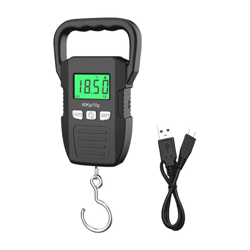 Fish Scale 60kg Digital Portable Hanging Fishing Weight Scale with ...