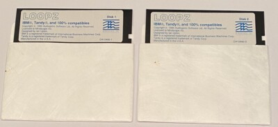 Vtg Loopz IBM Tandy Game PC Floppy Disk Set Of 2 Mindscape 1990 Software | eBay