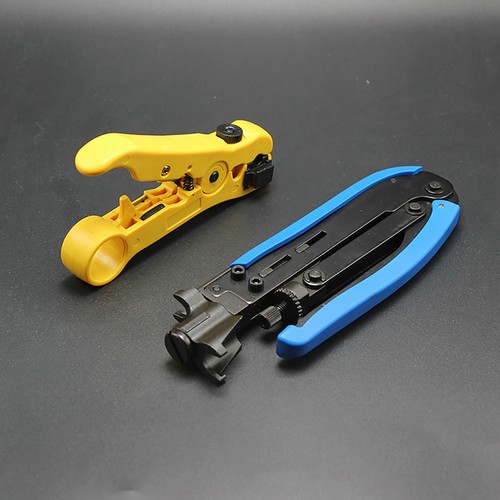 Rotary Coax Coaxial Cable Wire Cutter Stripping Tool Kits RG59 RG6 RG11 ...