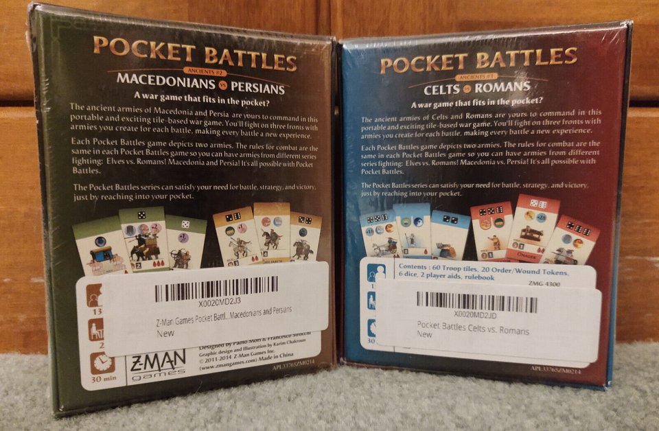 Pocket Battles Ancients Lot: Celts vs. Romans & Macedonians vs Persians ...