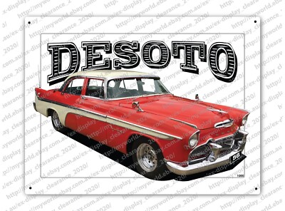 TIN SIGN #1000 SUIT DESOTO FIREFLITE 1956 SEDAN CLASSIC V8 ENTHUSIAST ...