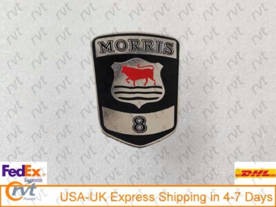 Vintage Morris 8 Eight Car Radiator Grill Badge Enamel Fits Vintage ...