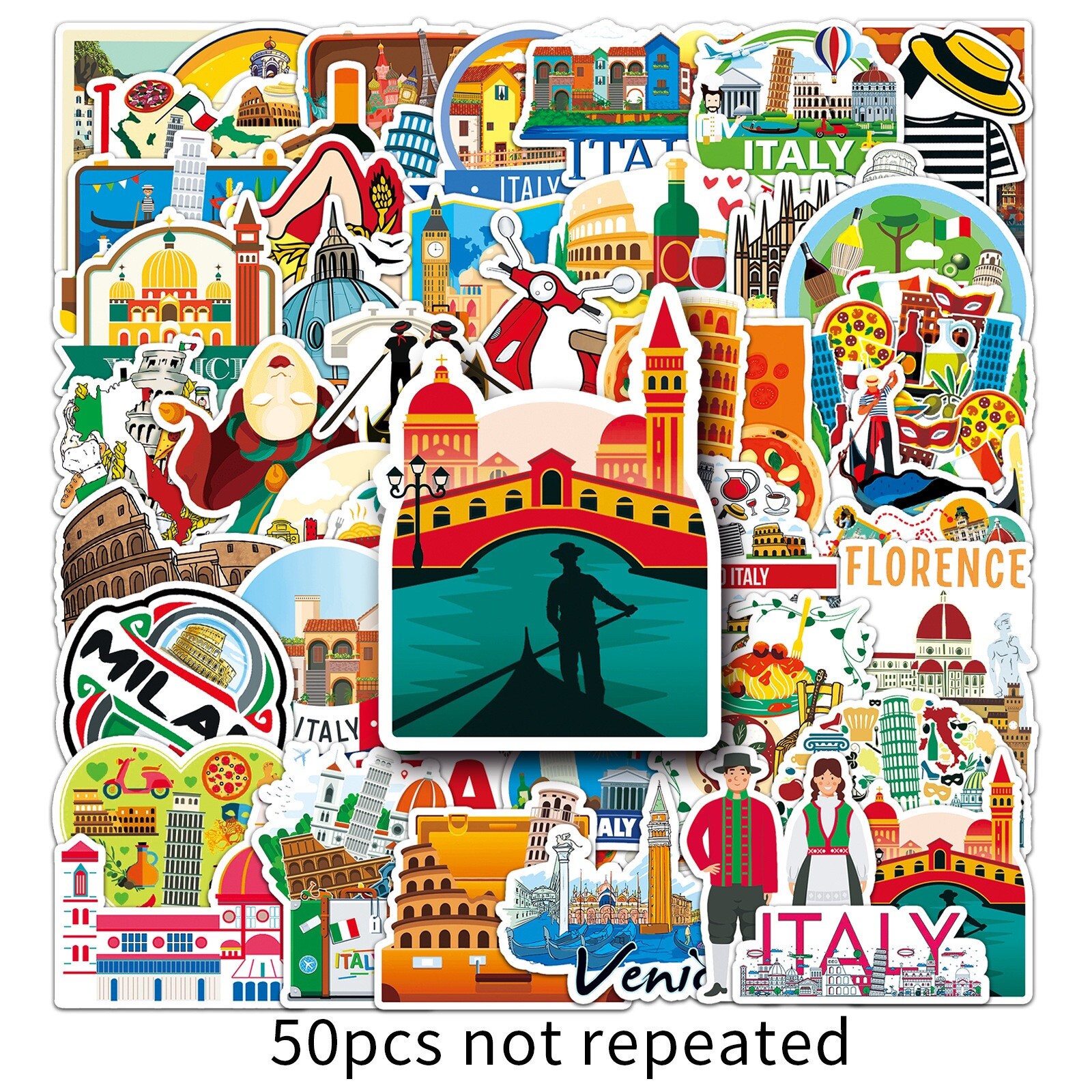 20 Random Italy Stickers IT Italia Decals Laptop Hydro Yeti Car Free ...