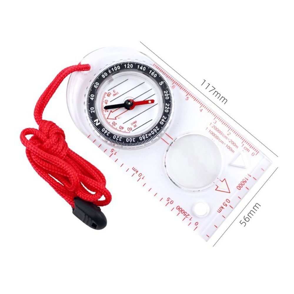 Transparent Map Ruler Compass Acrylic Baseplate Compass Outdoor | eBay ...