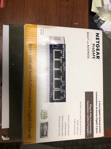 NEW NetGear Prosafe GS105 5-Port Gigabit Ethernet Desktop Switch ...