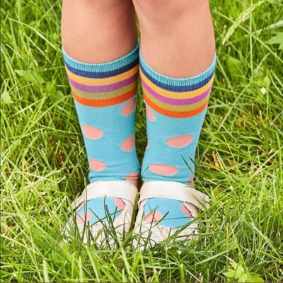 Matilda Jane Girls Foursquare Socks Sz S Small New With Tag Blue Pink ...