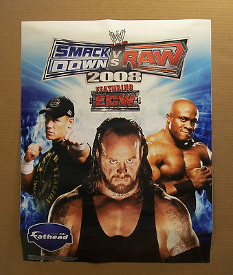 WWE WWF FATHEAD 2008 SMACK DOWN VS RAW LASHLEY CENA UNDERTAKER | eBay