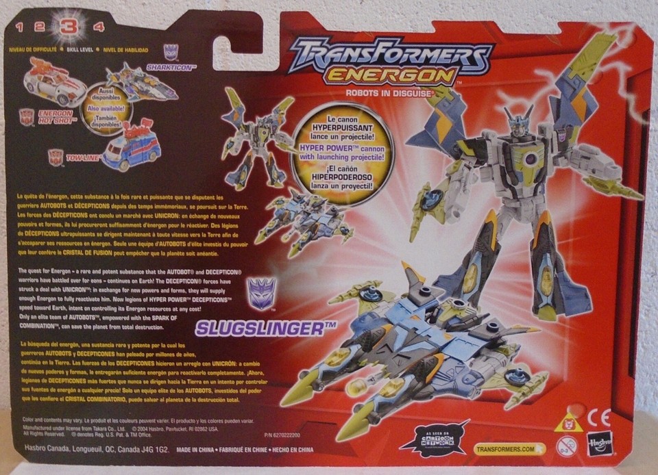 Transformers Energon Deluxe Class Slugslinger Jet Decepticon Powerlinx ...