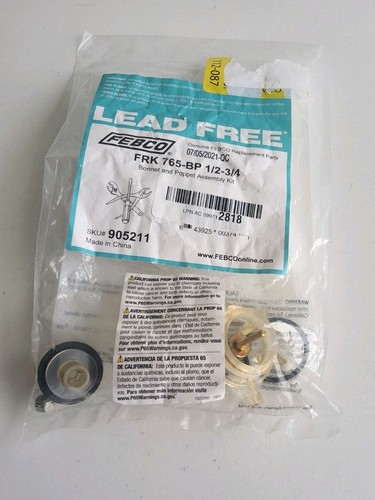 Febco 905211 Bonnet Repair Kit for 765 Pressure Vacuum Breakers and ...