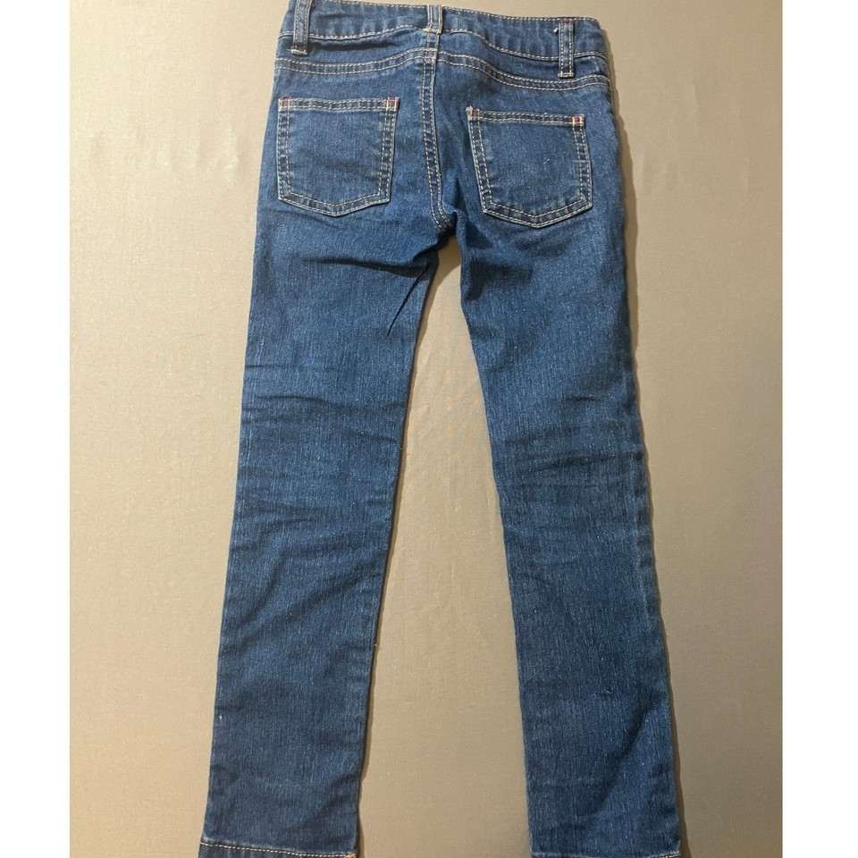 Faded Glory Kids Girls Jeans Size 5 Denim Skull Rock Embroidery ...