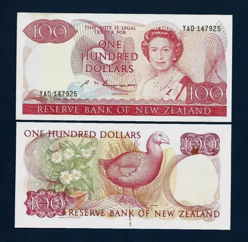 New Zealand 100 DOLLARS P-175 ND 1985 QUEEN Elizabeth ♛ England RARE ...