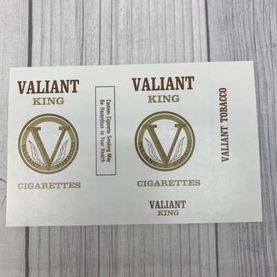 Valiant King Cigarettes Vintage Label | eBay