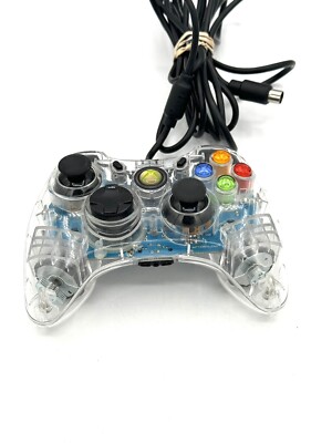 Xbox 360 Clear Remote PL-3702 Controller Afterglow Wired Blue LED ...
