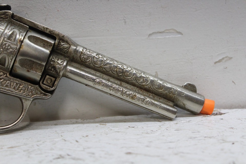 Antique Die Cast TEXAN CAP GUN w/ Longhorn Grips W/ RARE Rearing ...