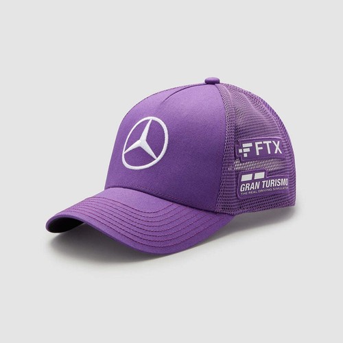 2022 Mercedes AMG F1 Lewis Hamilton Trucker Hat Cap - PURPLE - UK STOCK ...