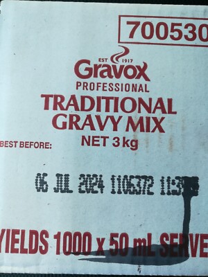 3KG TRADITIONAL GRAVOX RICH BROWN GRAVY MIX - FREE POST (BB 6 MONTHS OR ...