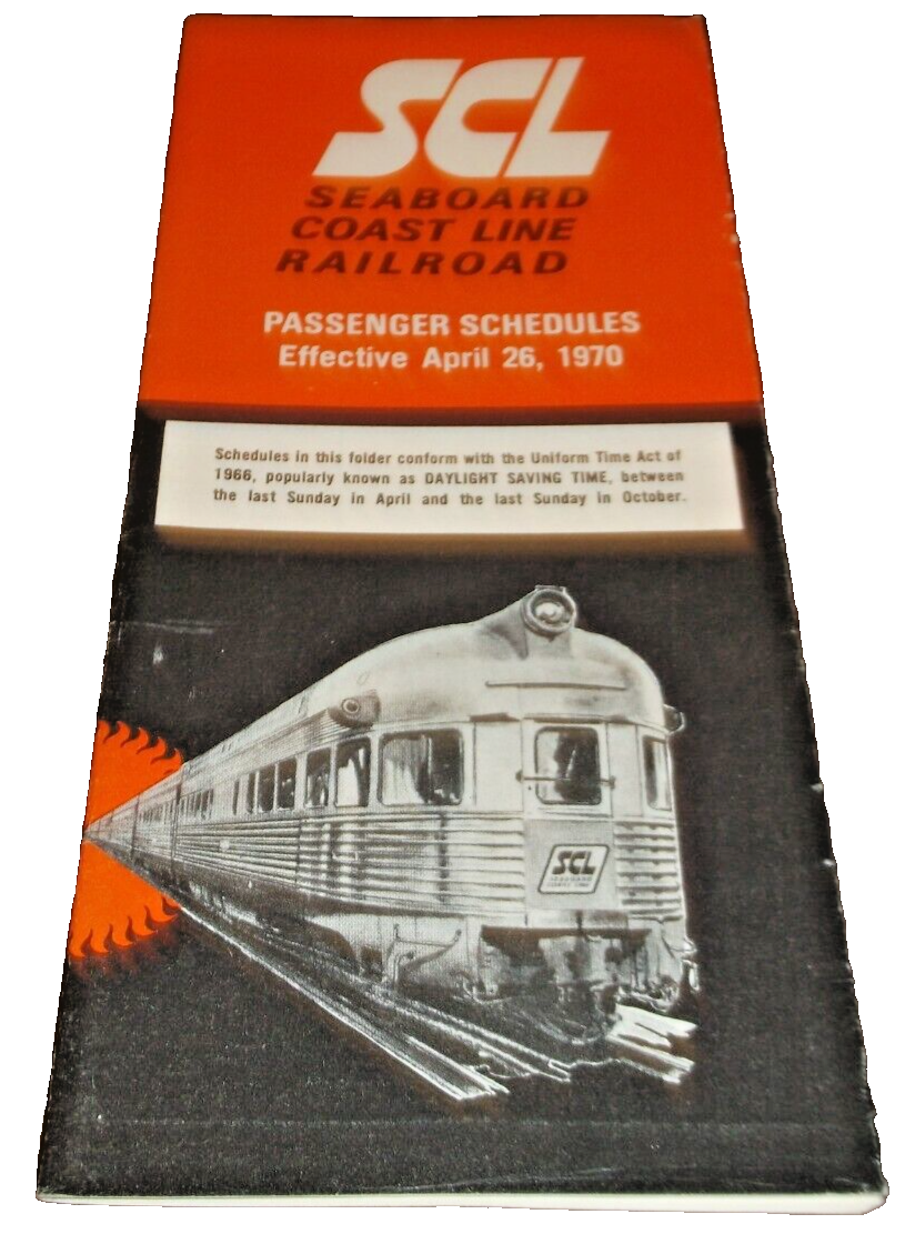 APRIL 1970 SCL SEABOARD COAST LINE RAILROAD SYSTEM PUBLIC TIMETABLE | eBay