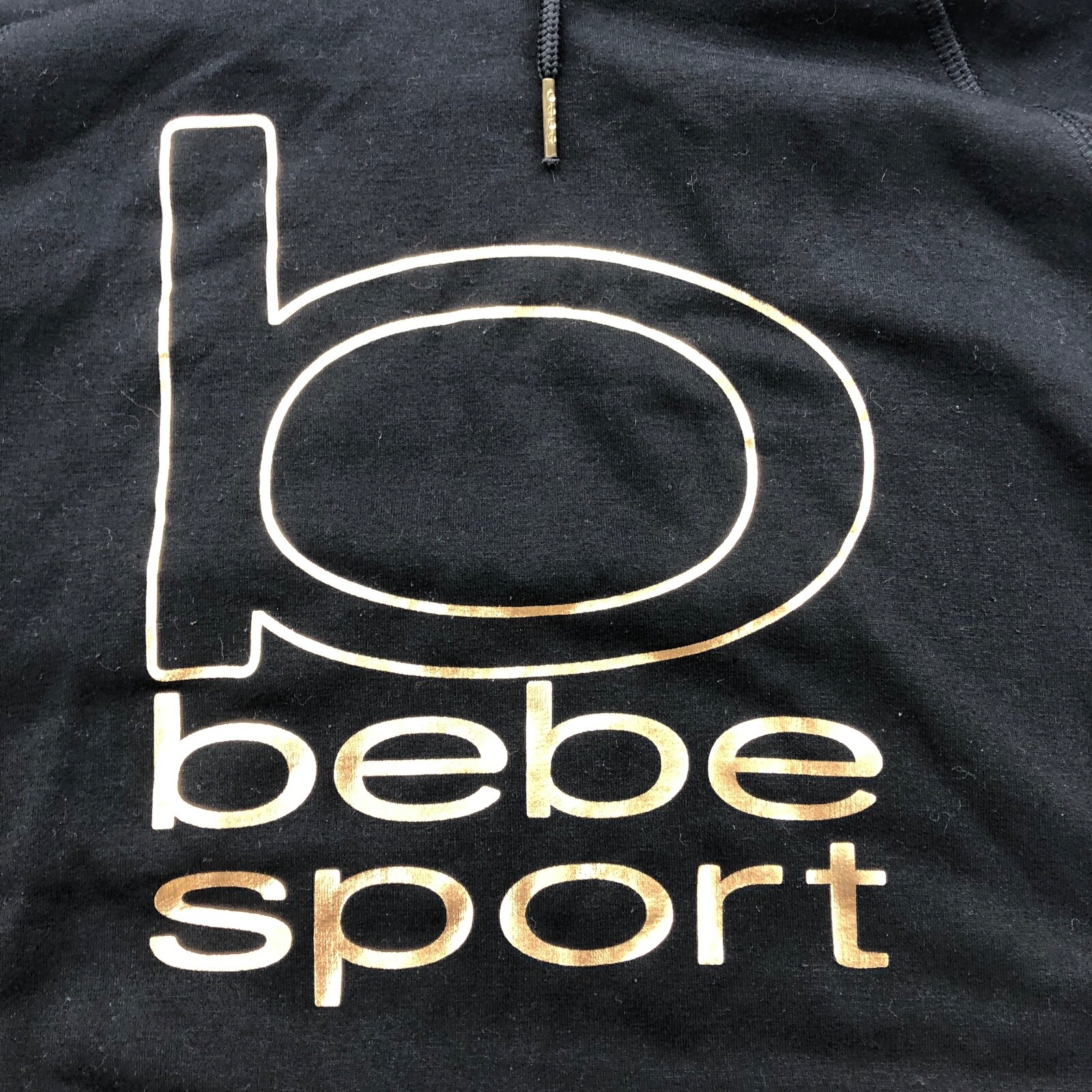 Bebe Sport Black B Bebe Sport Logo Lightweight Hoodie… - Gem