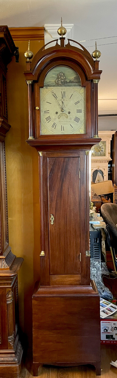 Gardner Parker - Rare Antique Massachusetts Rocking Ship Grandfather ...