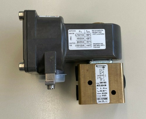NORGREN Herion Magnetventil 4672 24VDC 9W 3/2-WV 10bar 2401103 ATEX SIL ...