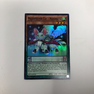 YuGiOh! MAJESPECTER CAT - NEKOMATA: MP16-EN126 SUPER RARE 1st Edition ...