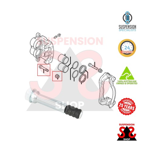 Lower Front Axle Guide Bolt, Slider Pin, Brake Caliper Suit HYUNDAI ...