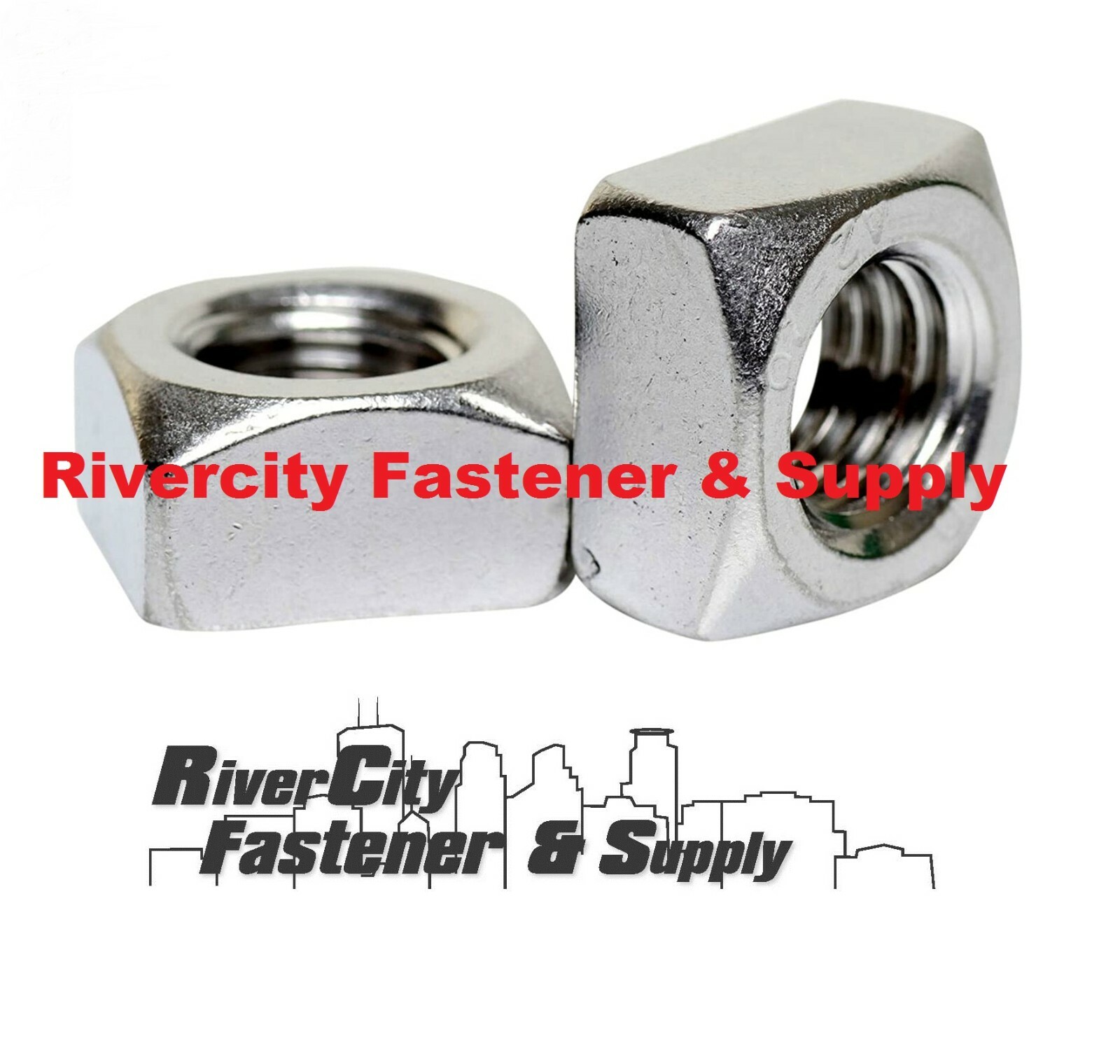 (5) 1/4-20 Stainless Square Nuts 1/4x20 Nut 1/4 x 20 Coarse Thread 1 ...