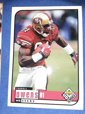 1998 Upper Deck UD Choice Terrell Owens #160 San Francisco 49ers MVP ...