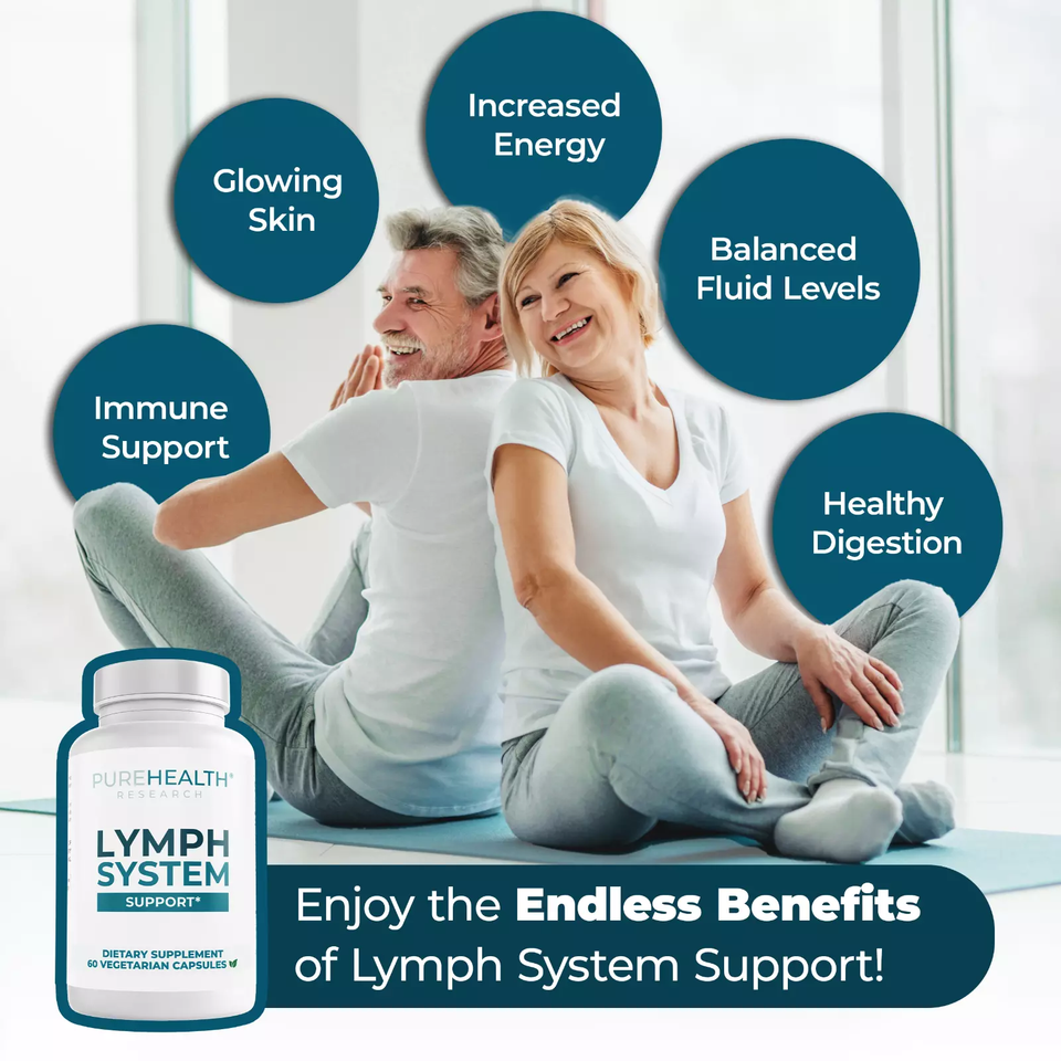 Lymphatic Supplement 60 Capsules, Reduces Swelling, Supports Lymphatic ...