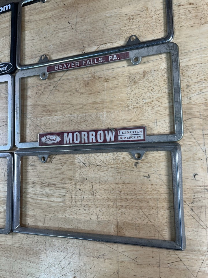 Vintage Estate Fresh Lot Of 6 License Plate Frames Metal/Plastic Dealer ...