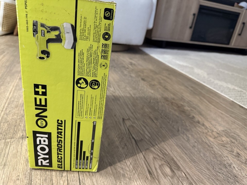 RYOBI 18V ONE+ Cordless Handheld Electrostatic Sprayer PSP02 Tool Only ...
