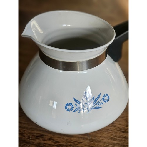 Vintage Corning Ware Blue Cornflower Coffee Tea pot kettle 6 cup P-104 ...