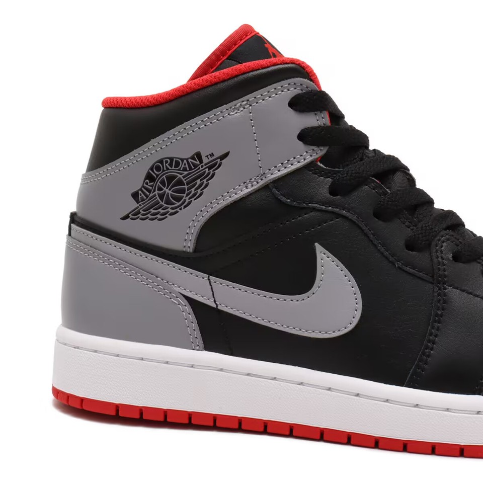 Nike Air Jordan 1 Mid Bred Shadow Black Red DQ8426-006 Men's Sneaker ...