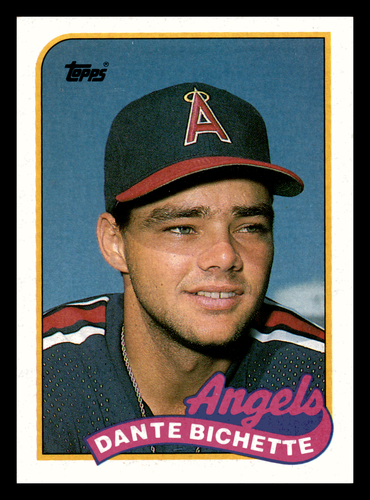 1989 Topps Dante Bichette RC Rookie California Angels #761 Near Mint NM ...