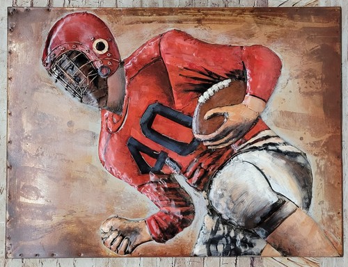 Large Original Abstract Football Player Painting Street Gorgeous Art On ...