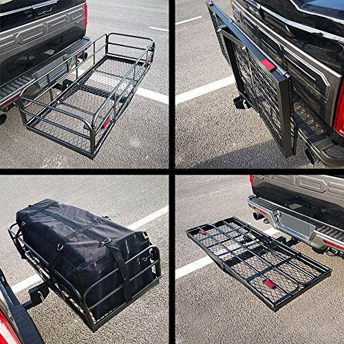 OKLEAD 400 Lbs Heavy Duty Hitch Mount Cargo Carrier 60" x 24" x 14.4 ...