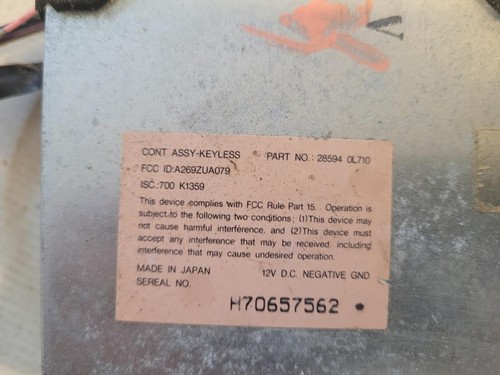 OEM Keyless Entry Anti-Theft Locking Control Module Nissan Maxima 1997 ...