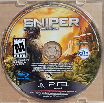 Sniper: Ghost Warrior (Playstation 3 PS3) Disc Only Tested ...