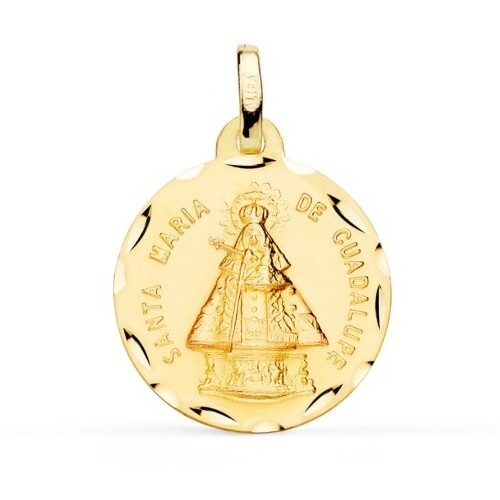 18K Gold Pendant Medal Santa María De Guadalupe 18 Mm 2.25 Grams | eBay